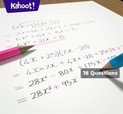Algebra Basics Quiz Kahoot Quiz