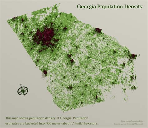 D Maps Visualize The Stark Population Density Differences In Cities In The U S My Modern Met