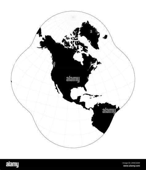 World Shape Modified Stereographic Projection For The Conterminous United States Plan World