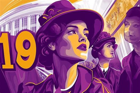 Modern Poster Design Celebrating The 19th Amendment Premium Ai