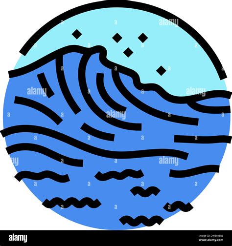 Ocean Waves Tidal Power Color Icon Vector Illustration Stock Vector Image And Art Alamy