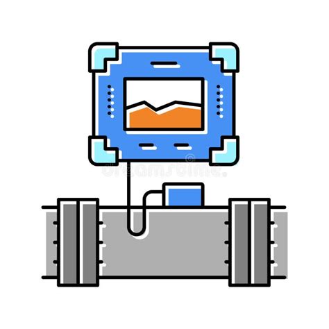 Gadget For Research Pipeline Construction Color Icon Vector Illustration Stock Vector