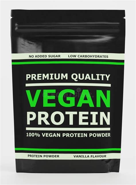 3d Render Of Vegan Protein Stock Illustration Illustration Of Pack