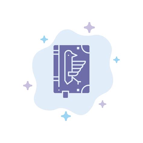 Book Codex Constitution Declaration Edict Blue Icon On Abstract Cloud