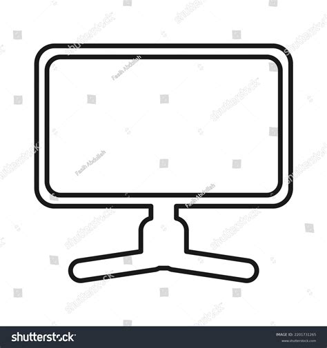 Lcd Monitor Icon Concept Simple Illustration Stock Vector Royalty Free 2201731265 Shutterstock