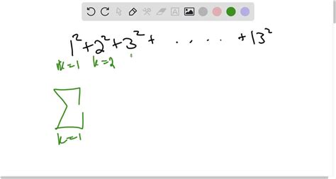 write the sum using sigma notation 12 22 32 132
