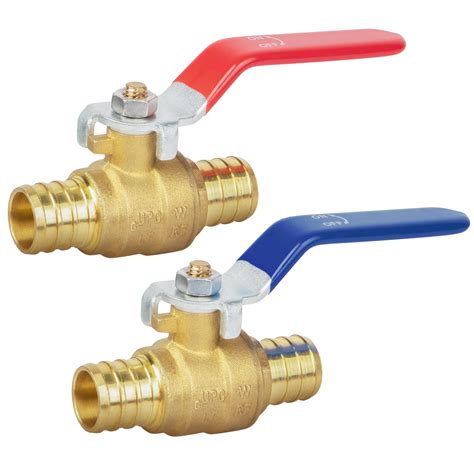 Juwo 12 Inch Pex Ball Valve 2 Pack Pex Crimp Brass