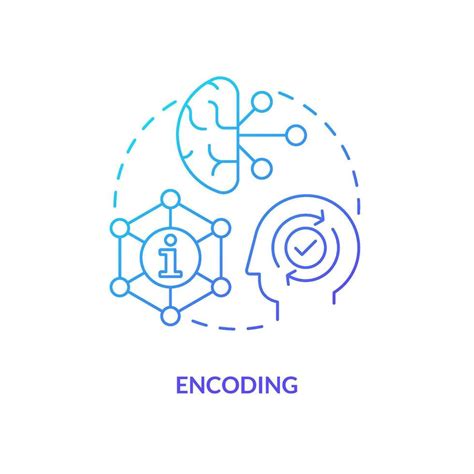 Encoding Information In Brain Blue Gradient Concept Icon Memorization
