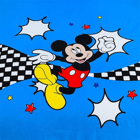 Micky Mouse 2 Cartoon Bed Sheet Lotus
