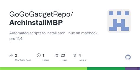 Github Gogogadgetrepoarchinstallmbp Automated Scripts To Install