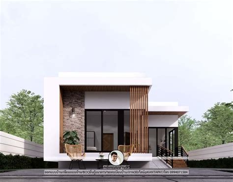 บ้านทรงกล่องมินิมอล P 1427 แบบบ้านยอดนิยม บ้านสมัยใหม่ บ้านอบอุ่น