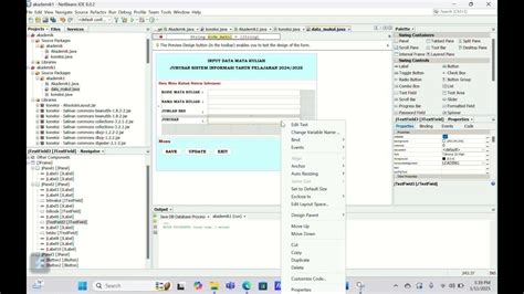 Cara Buat Database Di Pemograman Di Aplikasi Java Netbeans Youtube