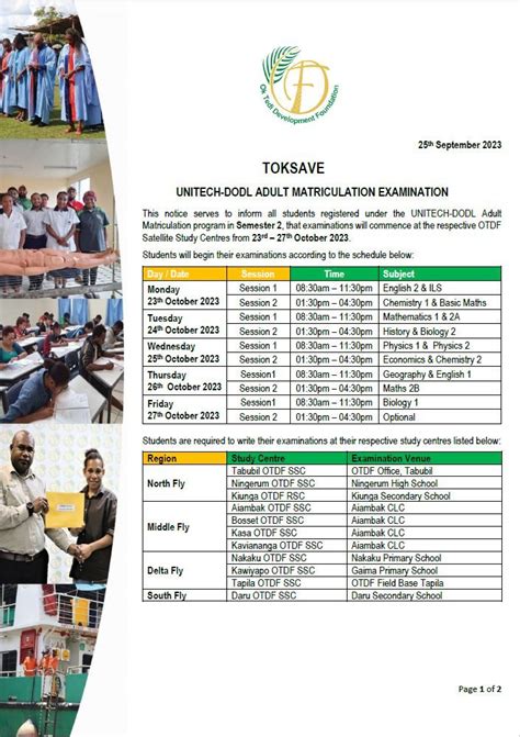 Ok Tedi Development Foundation On Linkedin 25th September 2023 Toksave