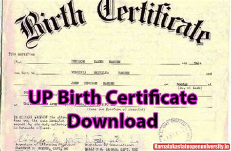 UP Birth Certificate Download Download Link Apply Online Login Registration