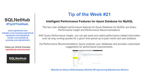 Tip Of The Week No21 Intelligent Performance Features For Azure Database For Mysql Sqlnethub