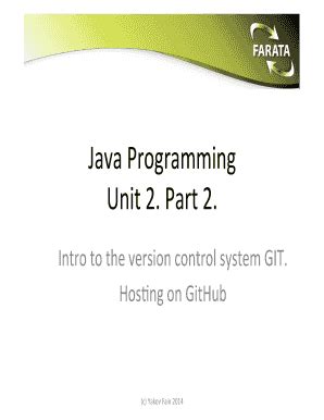 Fillable Online Intro To The Version Control System GIT Fax Email Print PdfFiller