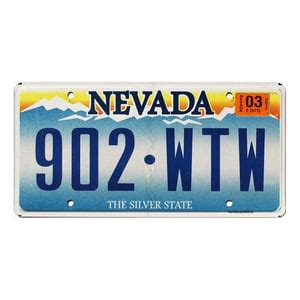 2012 Nevada 902wtw Collectible Nv License Plates