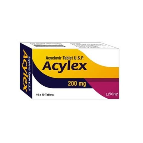 Acyclovir 200 Mg Antiviral Tablets Usp Prescription Required Oral