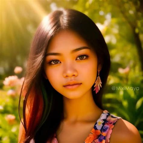 Cute Filipina Beautiful Asian Girl In The Garden By Miximaya On Deviantart