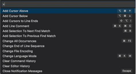 Keybindings Displayed Adjacent To Commands · Helix Editor Helix
