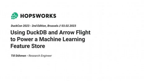Using Duckdb Arrowflight To Power A Feature Store Pdf Databases Computer Software And