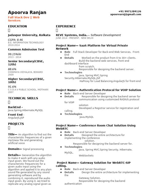 Apoorva Ranjan 7years Pdf Java Programming Language Systems Architecture