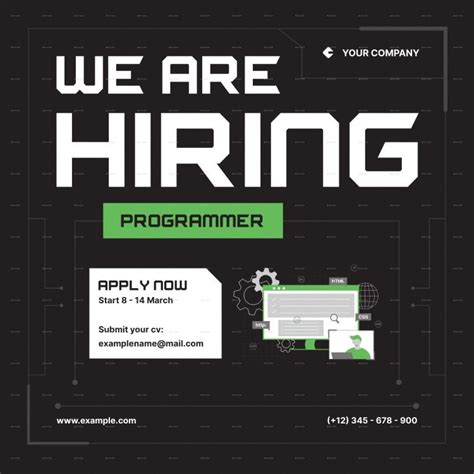 Programmer Job Hiring Flyer