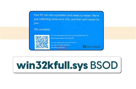 Top 8 Ways To Fix Win32kfull Sys Blue Screen Error In Windows 11