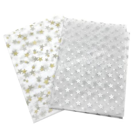 Custom Biodegradable Patterned Tissue Botanical Wrapping Silver