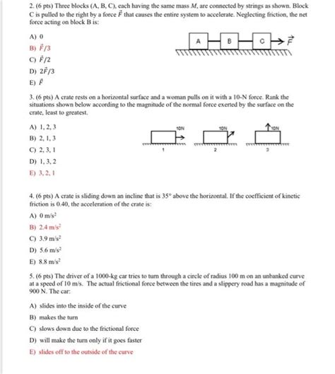 Solved Pts Three Blocks A B C Each Having The Same Chegg Com