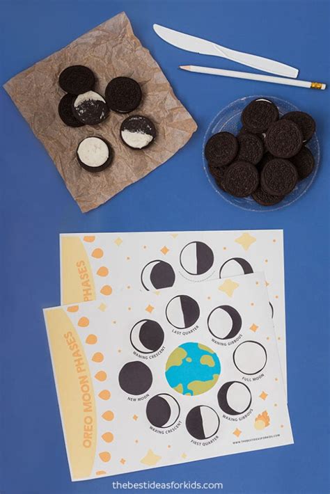 Moon Phases Worksheet Oreo