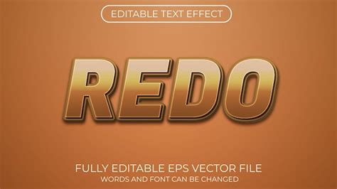 Premium Vector Redo Text Effect