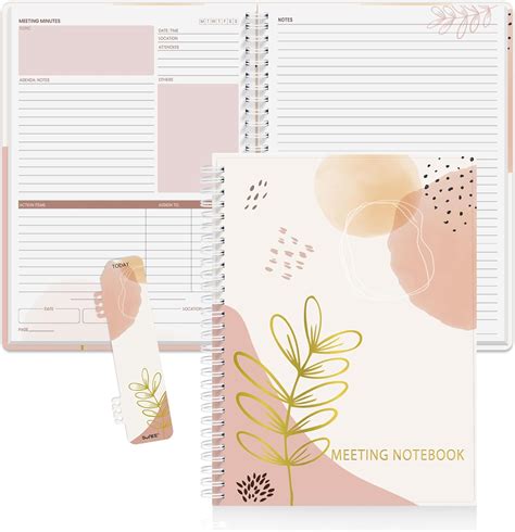 Sunee Half Meeting Half Note 7 5x10 Professional Notebooks For Work 160 Pages