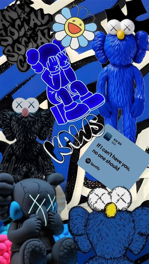 Kaws Wallpaper Blue Fondos De Pantalla De Iphone Fondo De Iphone