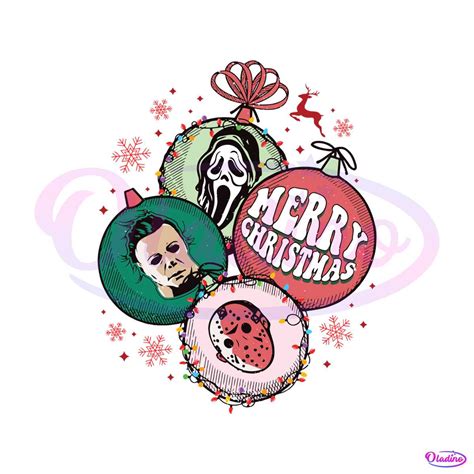 Merry Christmas Horror Characters Svg Graphic Design File