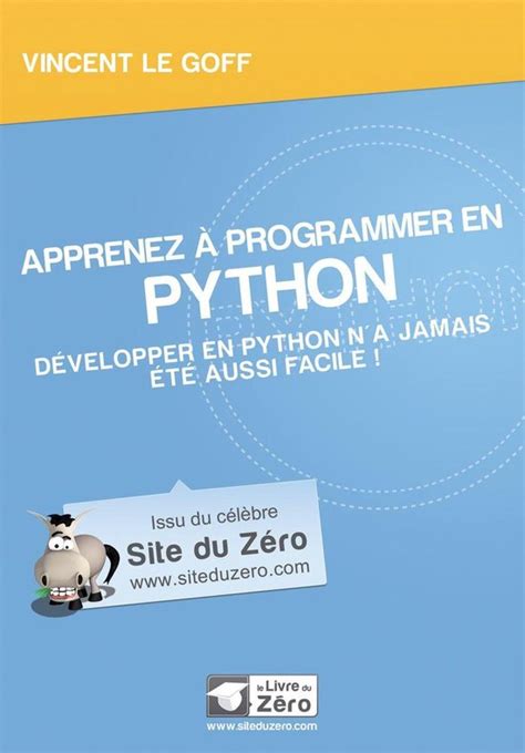Apprenez Programmer En Python Ebook Vincent Le Goff