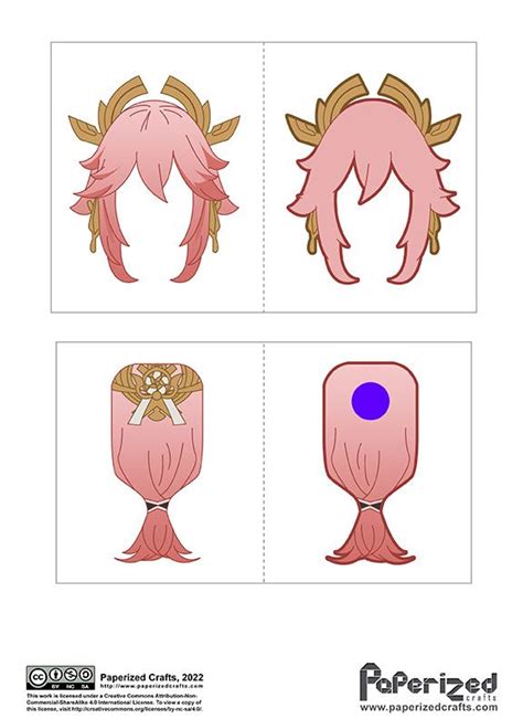 Genshin Impact Yae Miko Paperized Paperized Crafts Paper Doll