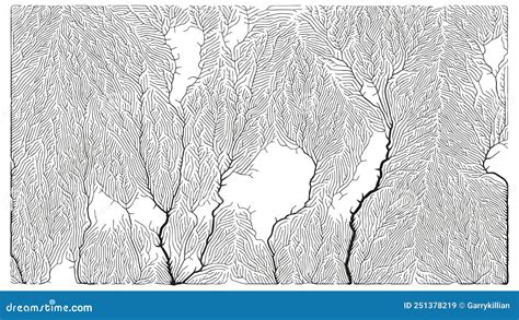 Growth Pattern Generative Branching Structure Organic Net Of Vessels Texture Royalty Free