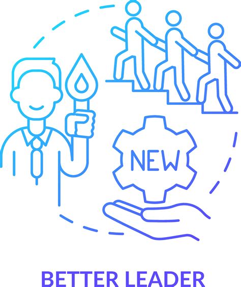 Mieux Chef Bleu Pente Concept Icône Chef Qualités Avantage De Lieu De Travail Adaptabilité