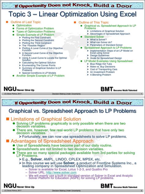 Dss Topic3 Linearoptimizationusingexcel Pdf Spreadsheet Mathematical Optimization