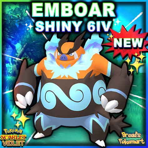 Shiny 6iv Emboar Battle Ready Evs Lv100 Breads Pokemart