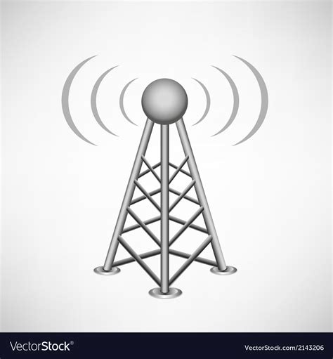 Broadcasting Antenna Royalty Free Vector Image