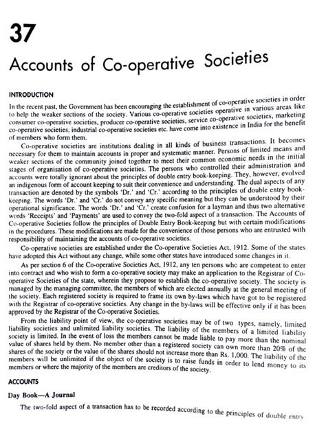 Co Operative Societies Accounting Guide Pdf Debits And Credits
