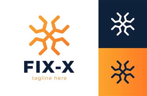 레터 X 렌치 아이콘 디자인 핸디맨 수리 서비스 기술 건설 산업 벡터 아이콘 로고에 대한 스톡 벡터 아트 및 기타 이미지 로고 알파벳 X 개념 Istock