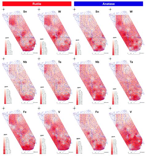 Trace Element Abundance Distribution Maps For Alluvial Rutile And