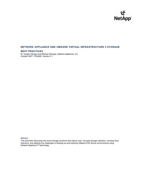 Netapp Nfs Best Practices Pdf Virtual Machine Computer Data Storage