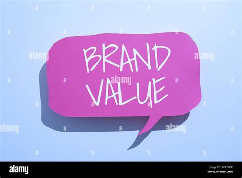 Writing Displaying Text Brand Value Concept Meaning Company Generates From Product With