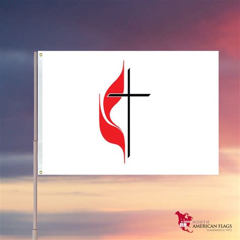 United Methodist Nylon Flag North American Flags And Flagpoles Greenville Sc