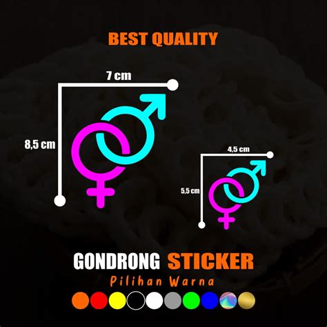 Jual Stiker Gender Stiker Pria Wanita Stiker Keren Viral Shopee