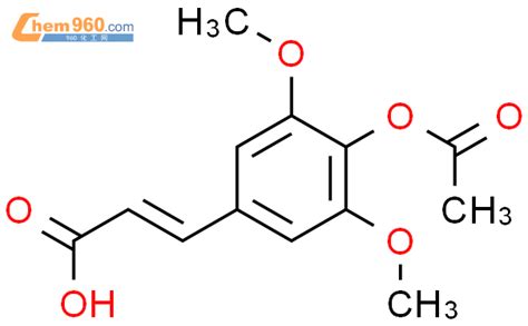 90985 68 5 3 [4 乙酰氧基 3 5 二甲氧基肉桂酸cas号 90985 68 5 3 [4 乙酰氧基 3 5 二甲氧基肉桂酸中英文名 分子式 结构式 960化工网